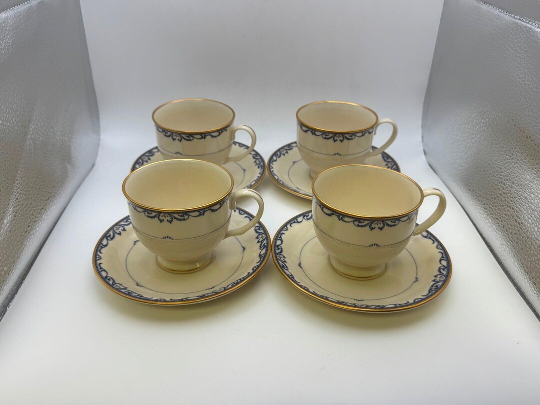 Set of 4 Lenox Fine China LIBERTY Cups & Saucers - Etsy
