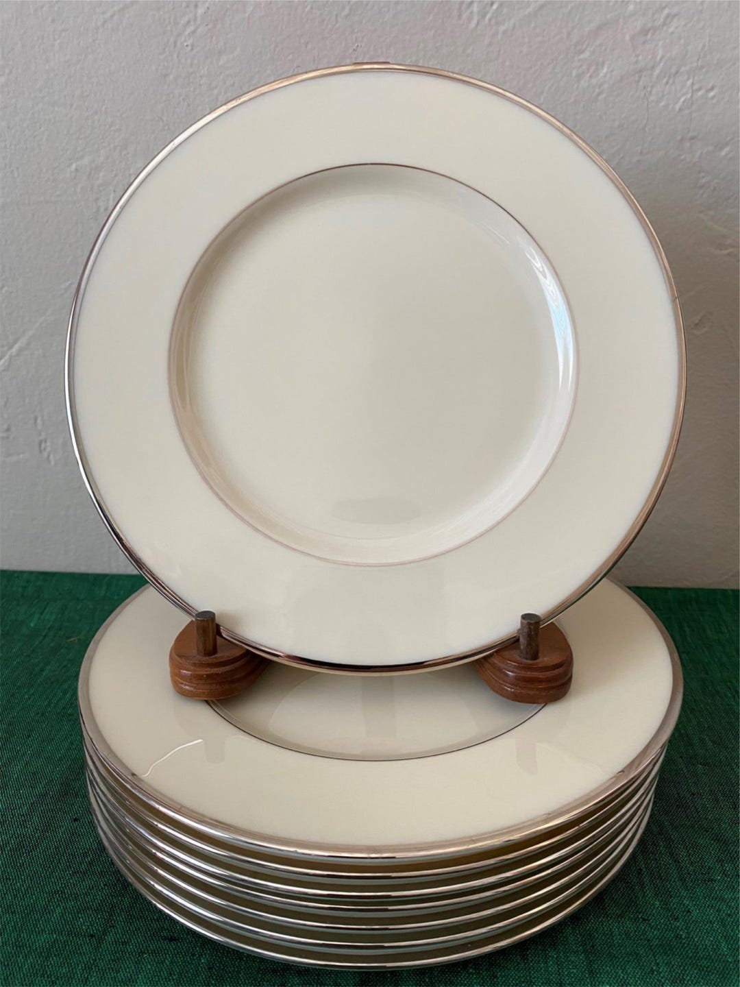 Lenox Bone China MONTCLAIR Platinum Salad Dessert Plates X8 - Etsy