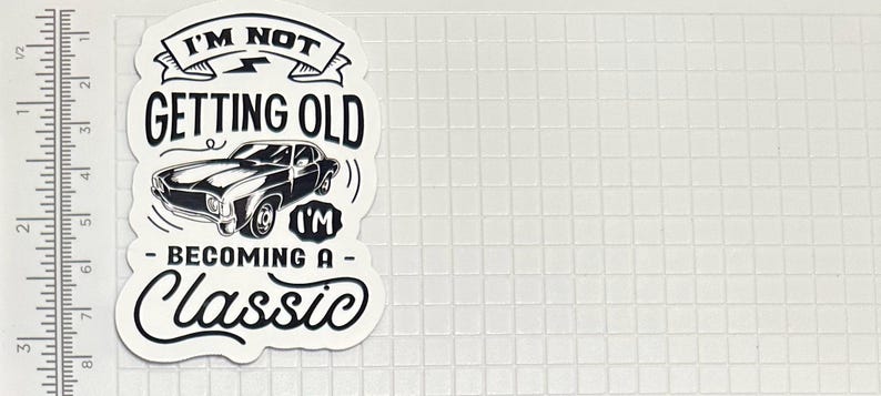 Getting Old Happy Birthday Sticker - Vinyl Waterproof Sticker - Etsy