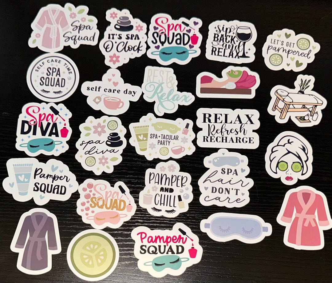 24 Count Spa Stickers - Spa Sticker Bundle - Spa Decal Set - Vinyl ...