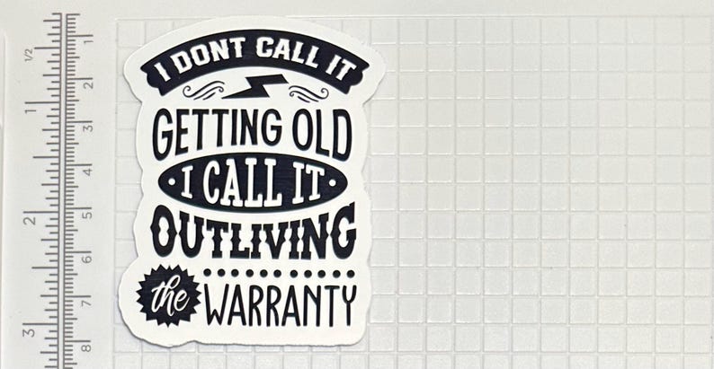 Getting Old Happy Birthday Sticker - Vinyl Waterproof Sticker - Etsy
