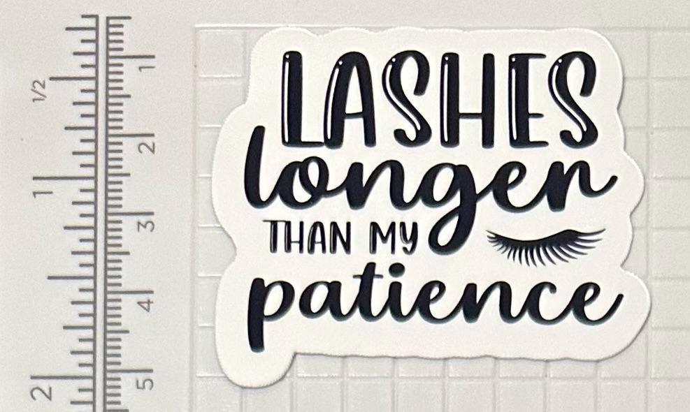 Lashes Vinyl Waterproof Sticker - Lash Tech Decal - Etsy