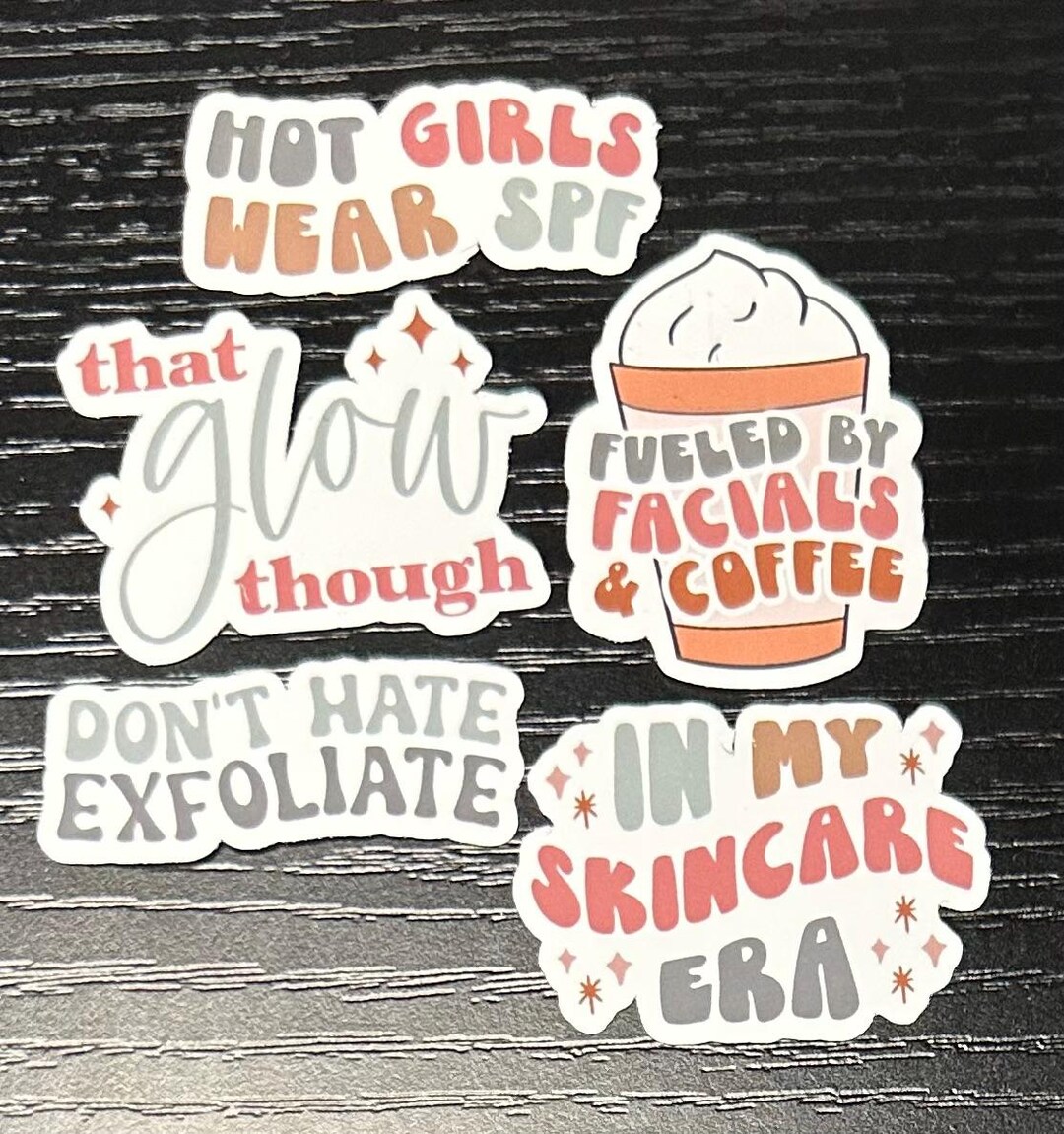 Skin Care Esthetician Vinyl Waterproof Matte Sticker - Etsy