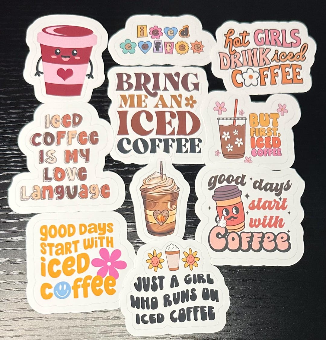Cute Coffee Theme Vinyl Waterproof Sticker - Etsy