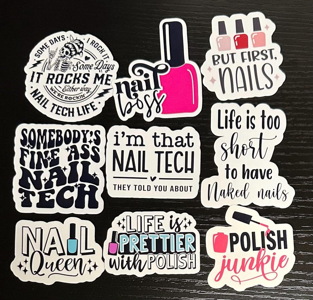 Nails - Nail Tech - Vinyl Waterproof Sticker - Etsy