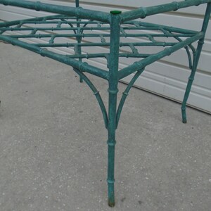 Rare Fretwork Faux Bamboo Metal End Table Phyllis Morris Kessler STY ...