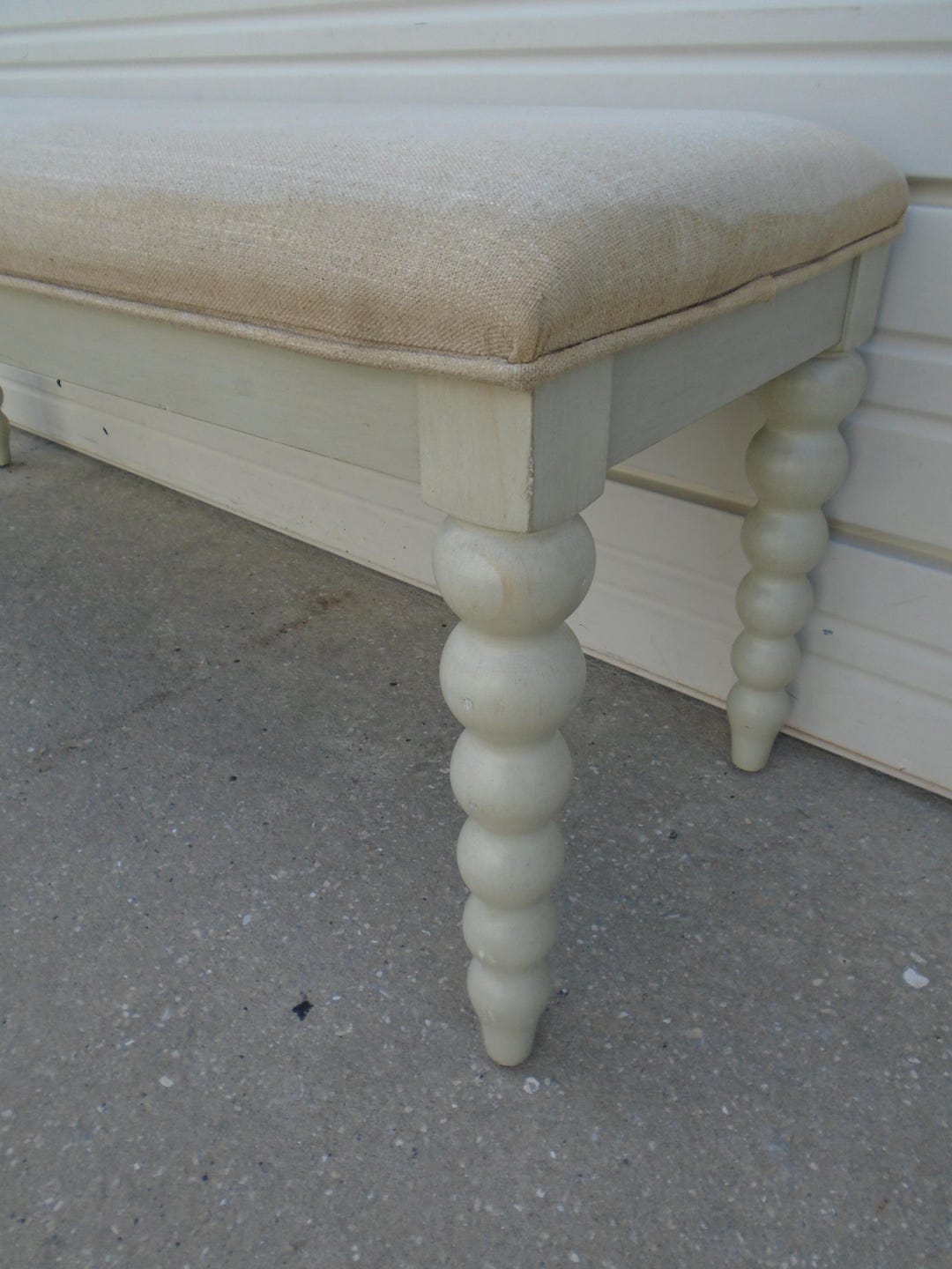 HOLD Bench Dining Seat Bed End Twisted Turned Spool Legs Barley Twist ...
