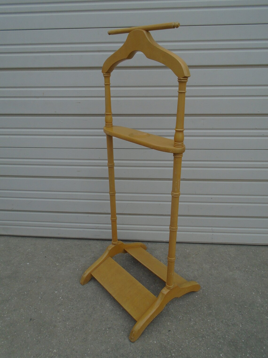 Faux Bamboo Suit Stand Valet Men's Butler Coat Hanger Jacket Rack Mid ...