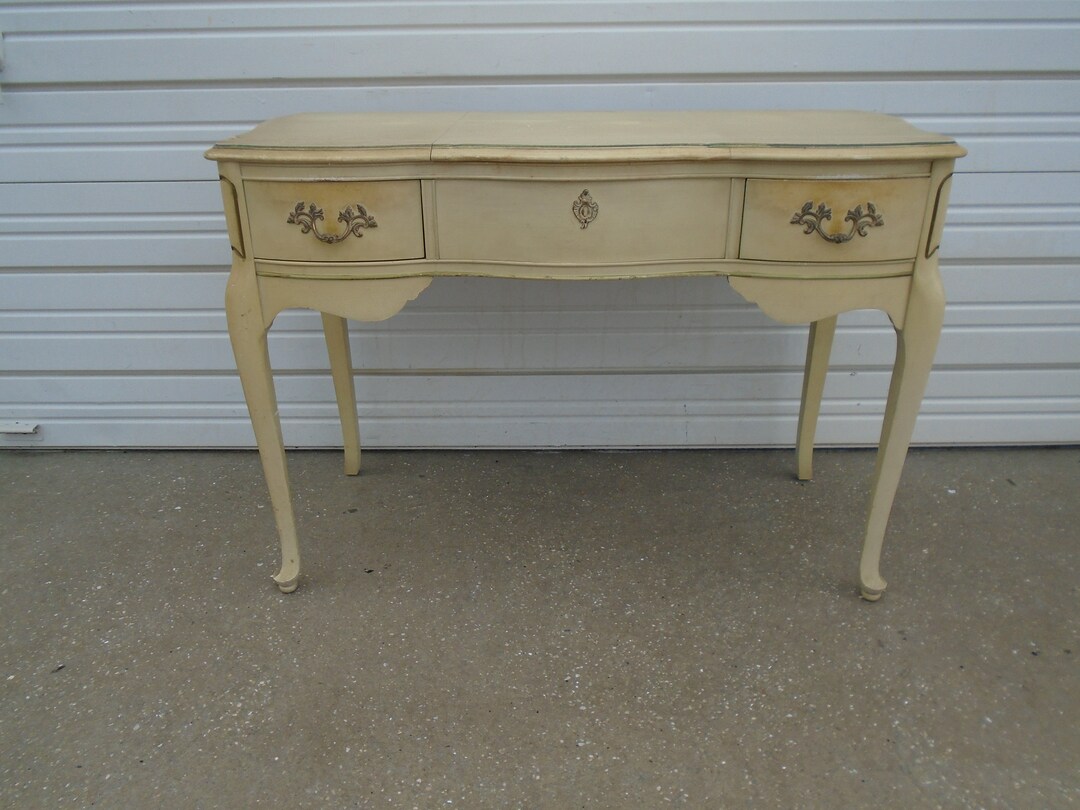 French Vanity Dressing Table Desk Country Provincial Mirror Cottage ...