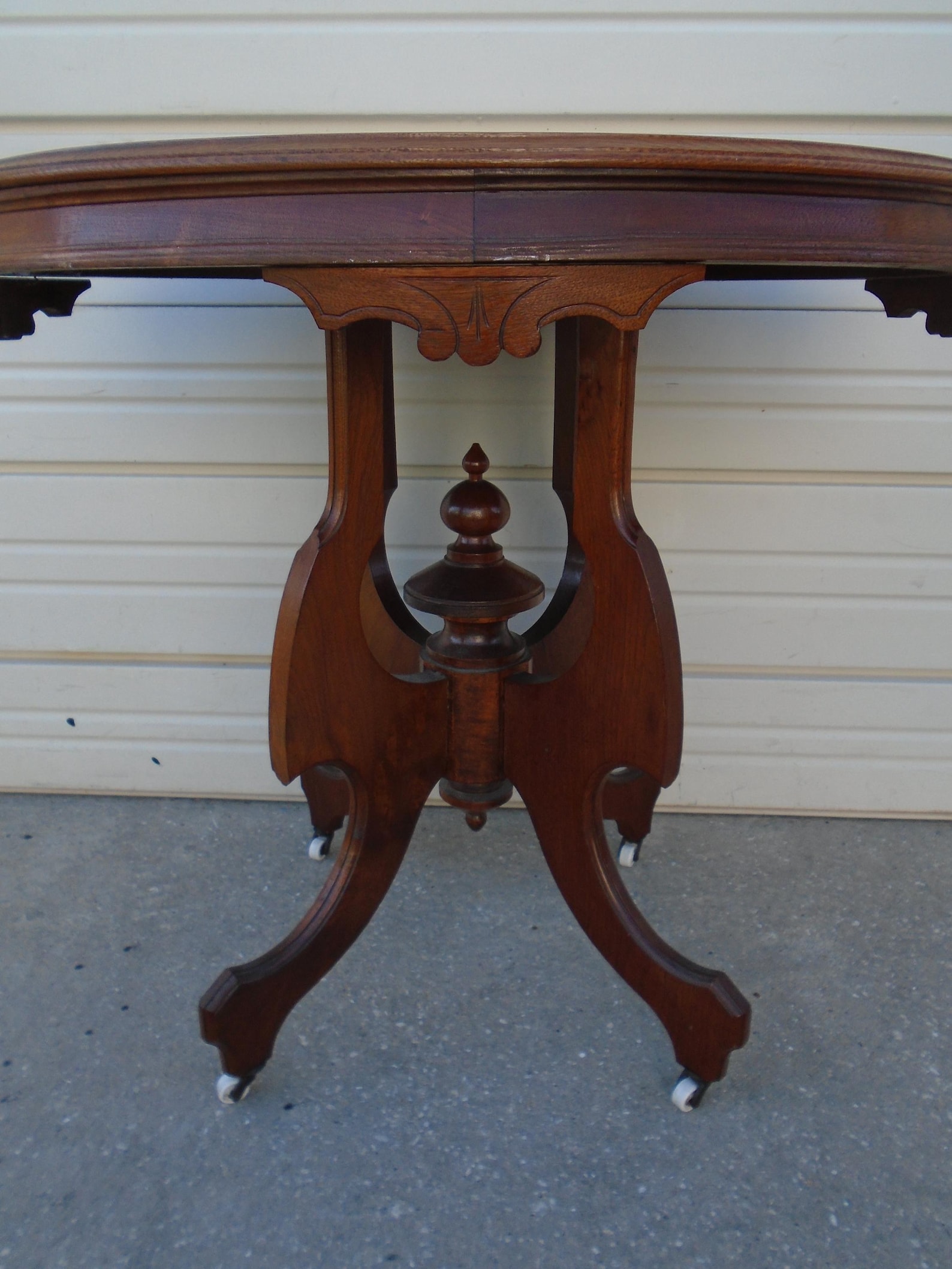 Oval Parlor Center Table Game Foyer French Country Eastlake Louis XVI ...