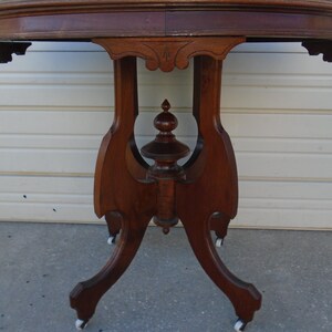 Oval Parlor Center Table Game Foyer French Country Eastlake Louis XVI ...