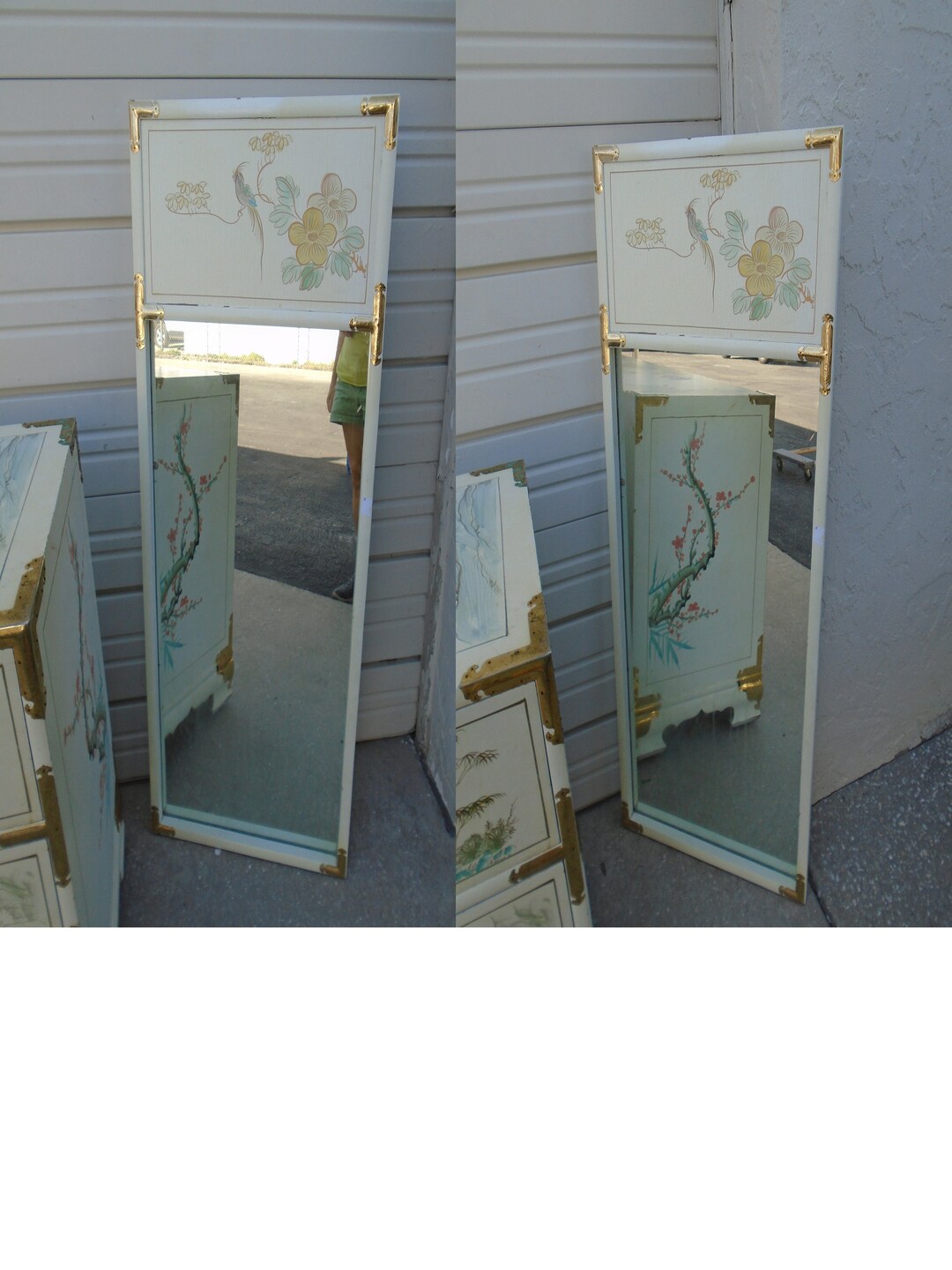PAIR Asian Mirrors Chinoiserie Japanese 2 Chinese Korean Chippendale ...