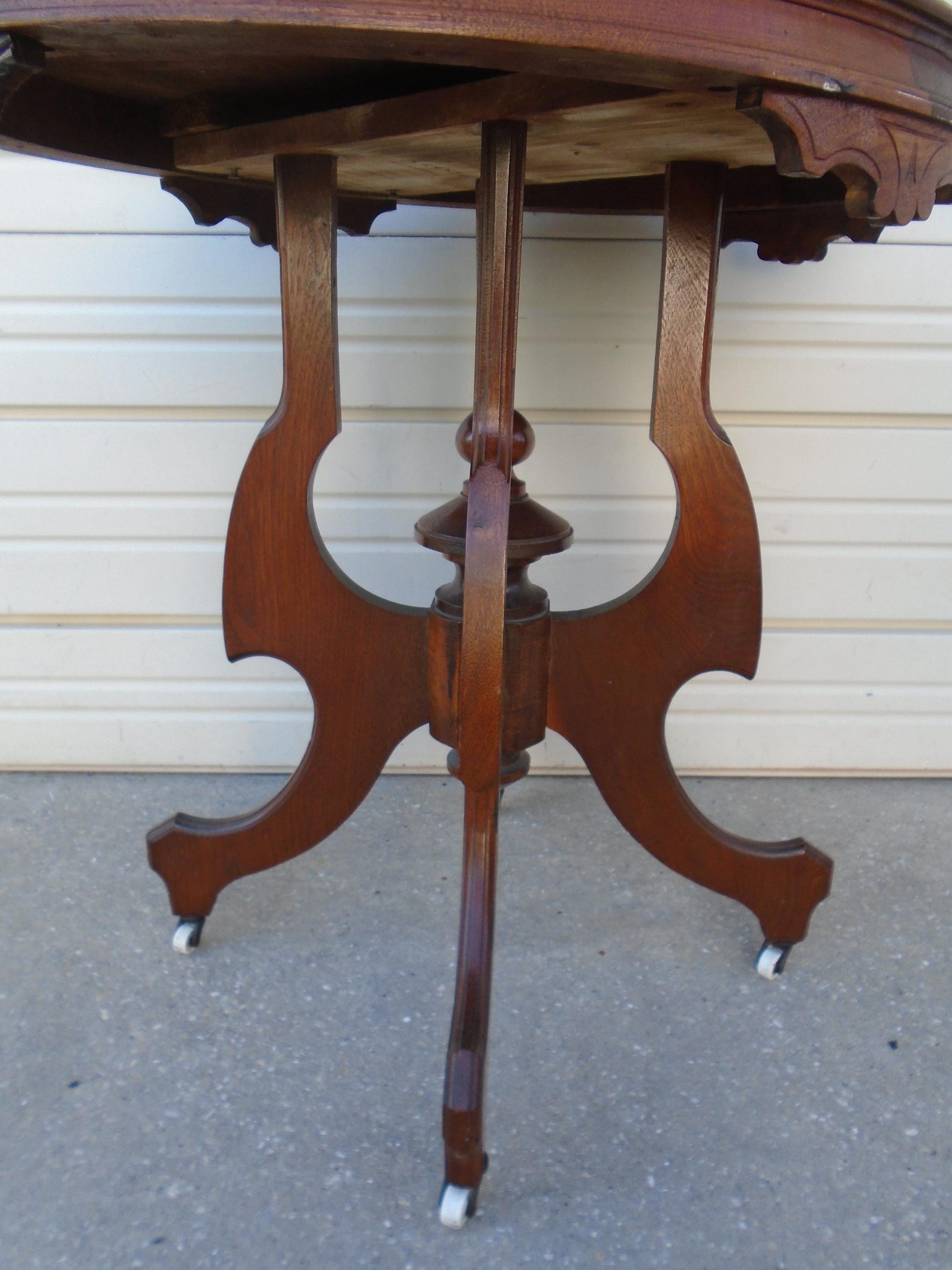 Oval Parlor Center Table Game Foyer French Country Eastlake Louis XVI ...