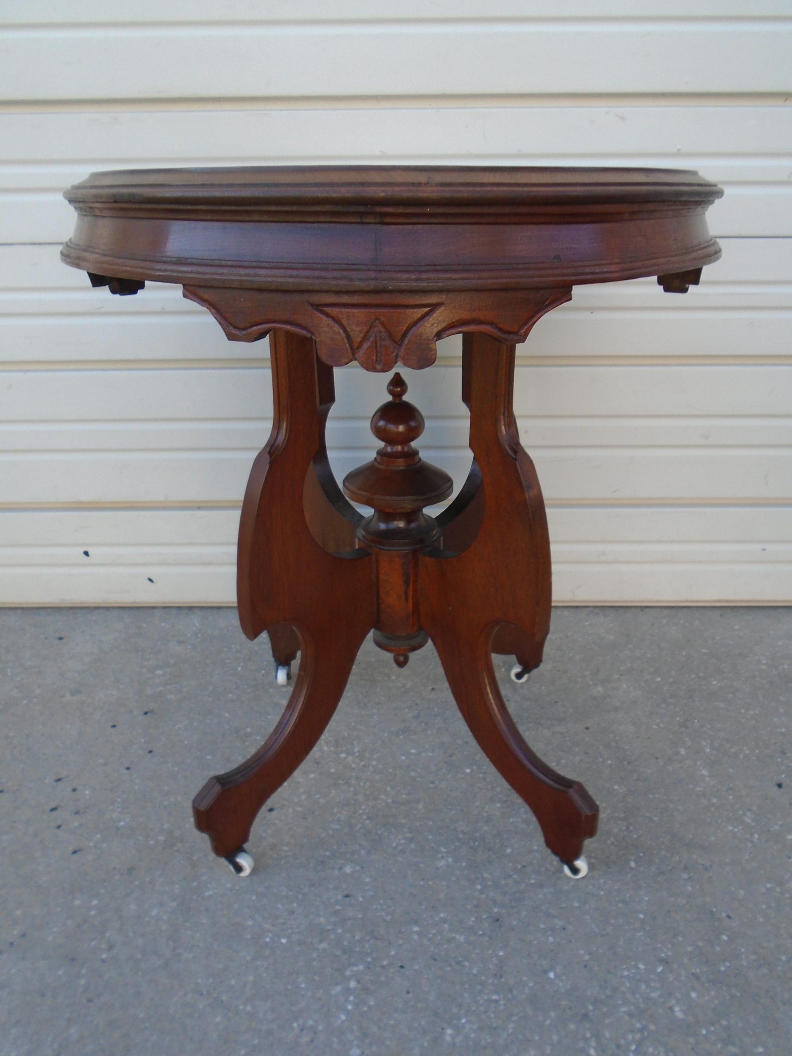 Oval Parlor Center Table Game Foyer French Country Eastlake Louis XVI ...