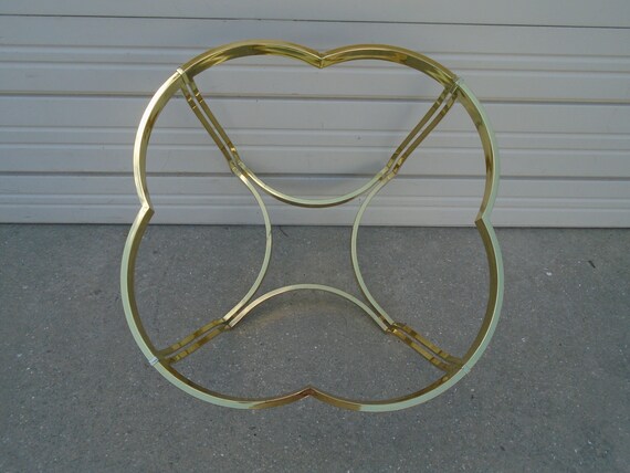 Gold Art Deco Coffee Table BASE Flower Clover Retro Curvy | Etsy