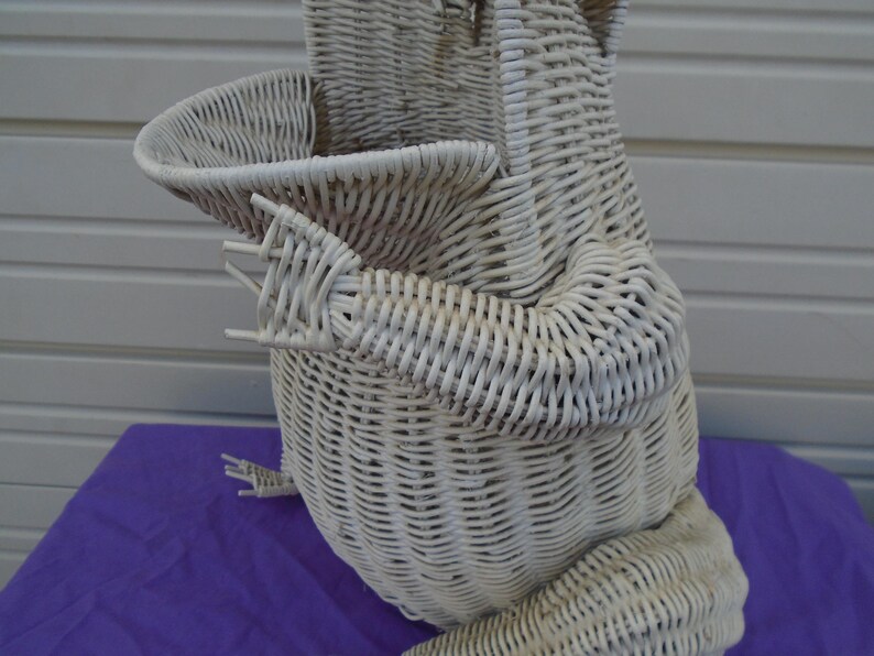 Vintage Large Wicker Frog Basket by Olivier Cajan France Mid Century ...