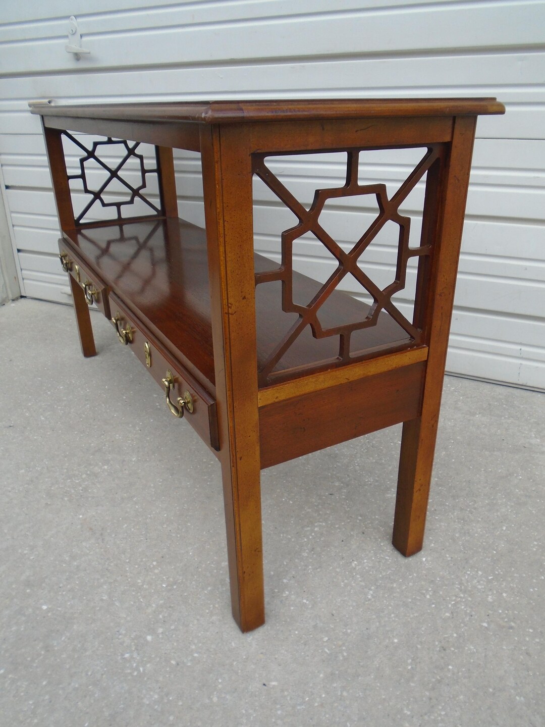 Fretwork Console Table Century Hallway Sofa Cabinet Chippendale ...