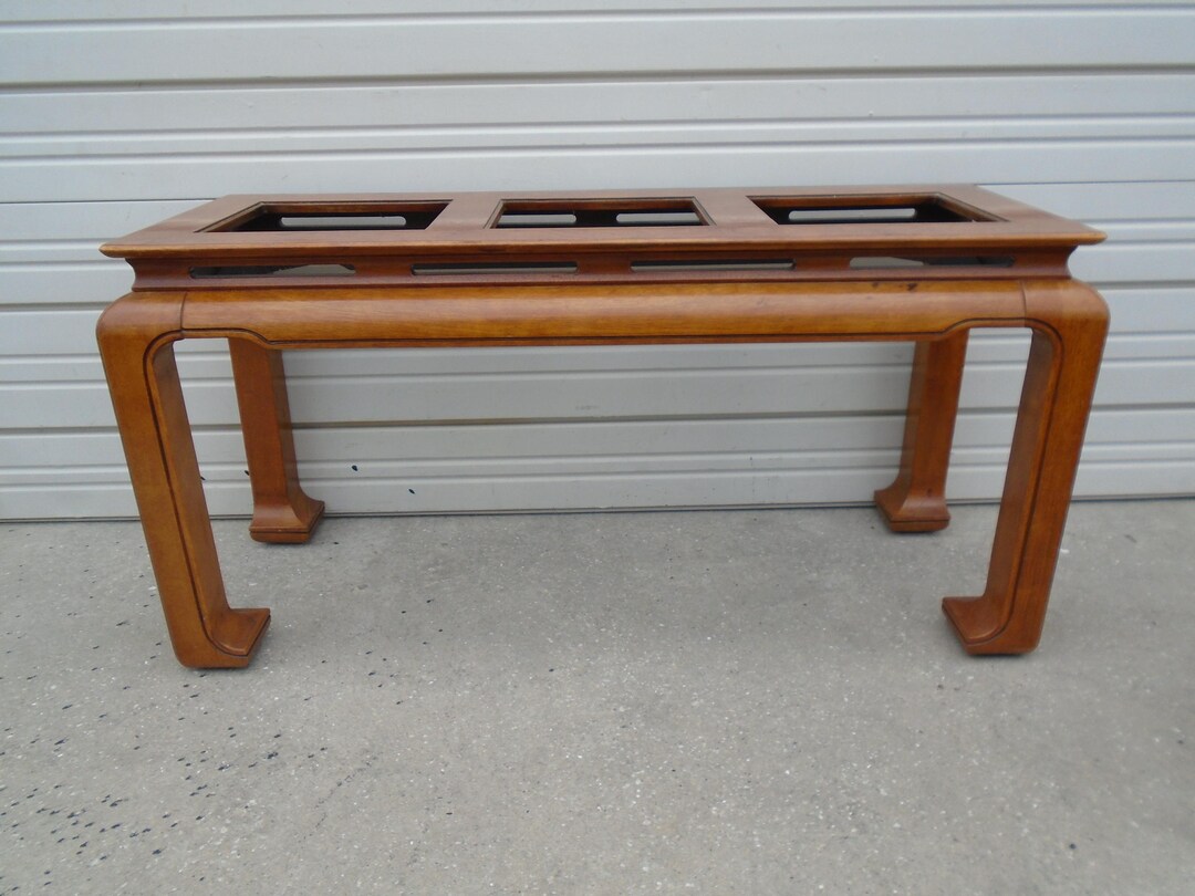 Asian Console Table MING Feet Chow Sofa Couch Chinoiserie Regency Palm ...