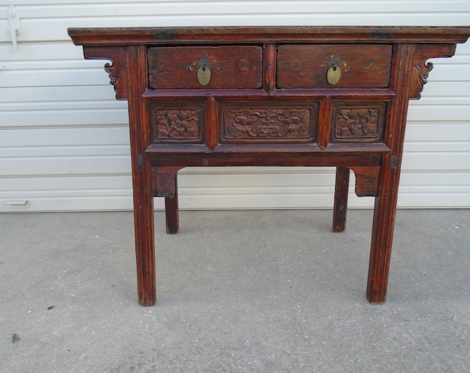Tibetan Prayer Table Chinese Console Asian Korean Oriental Desk Vanity ...