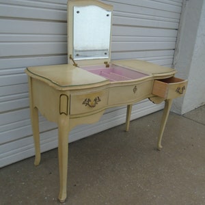 French Vanity Dressing Table Desk Country Provincial Mirror Cottage ...
