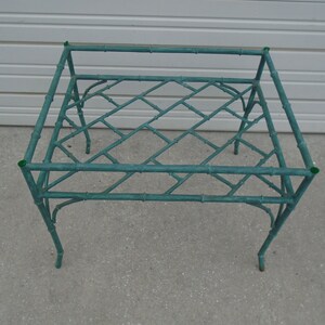Rare Fretwork Faux Bamboo Metal End Table Phyllis Morris Kessler STY ...