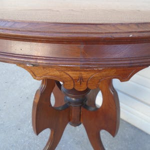 Oval Parlor Center Table Game Foyer French Country Eastlake Louis XVI ...
