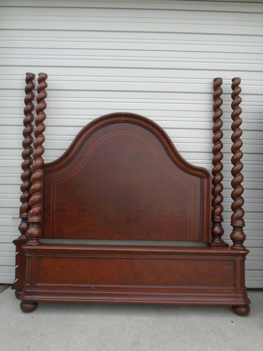 Four Poster King Size BED Twisted Poles Posts Canopy French Louis XVI ...