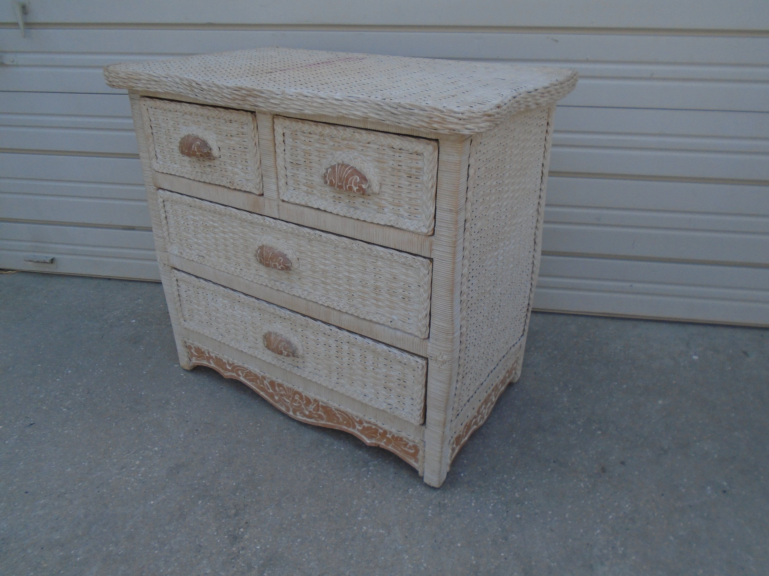 PAIR Pier 1 Wicker Bachelors Chest of 3 Drawers Nightstands 2 Dressers Jamaica Imports One Rattan Tropical Cottage Coastal Island Lake House Etsy