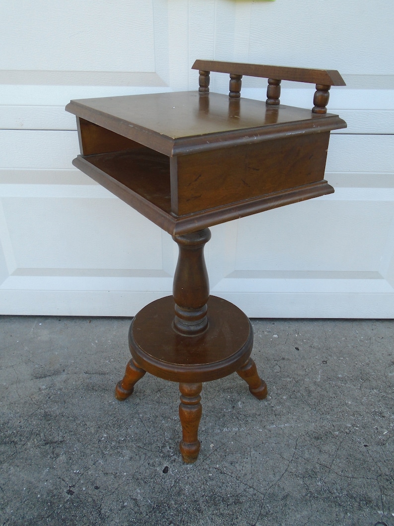 French End Table Telephone Stand Swivel Farm House Provincial Regency ...