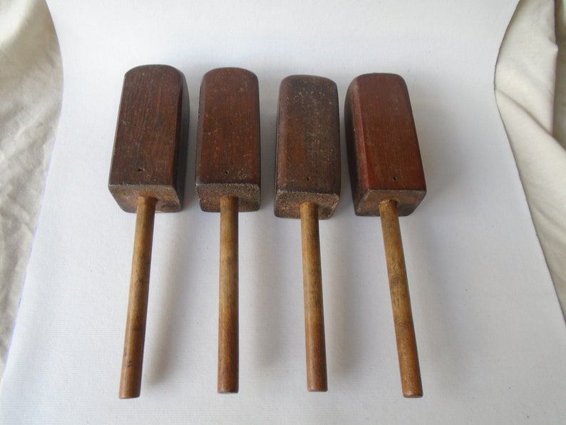 Set 4 Finials Tal Wooden Rustic Bed Posts for Headboard Daybed Craft ...