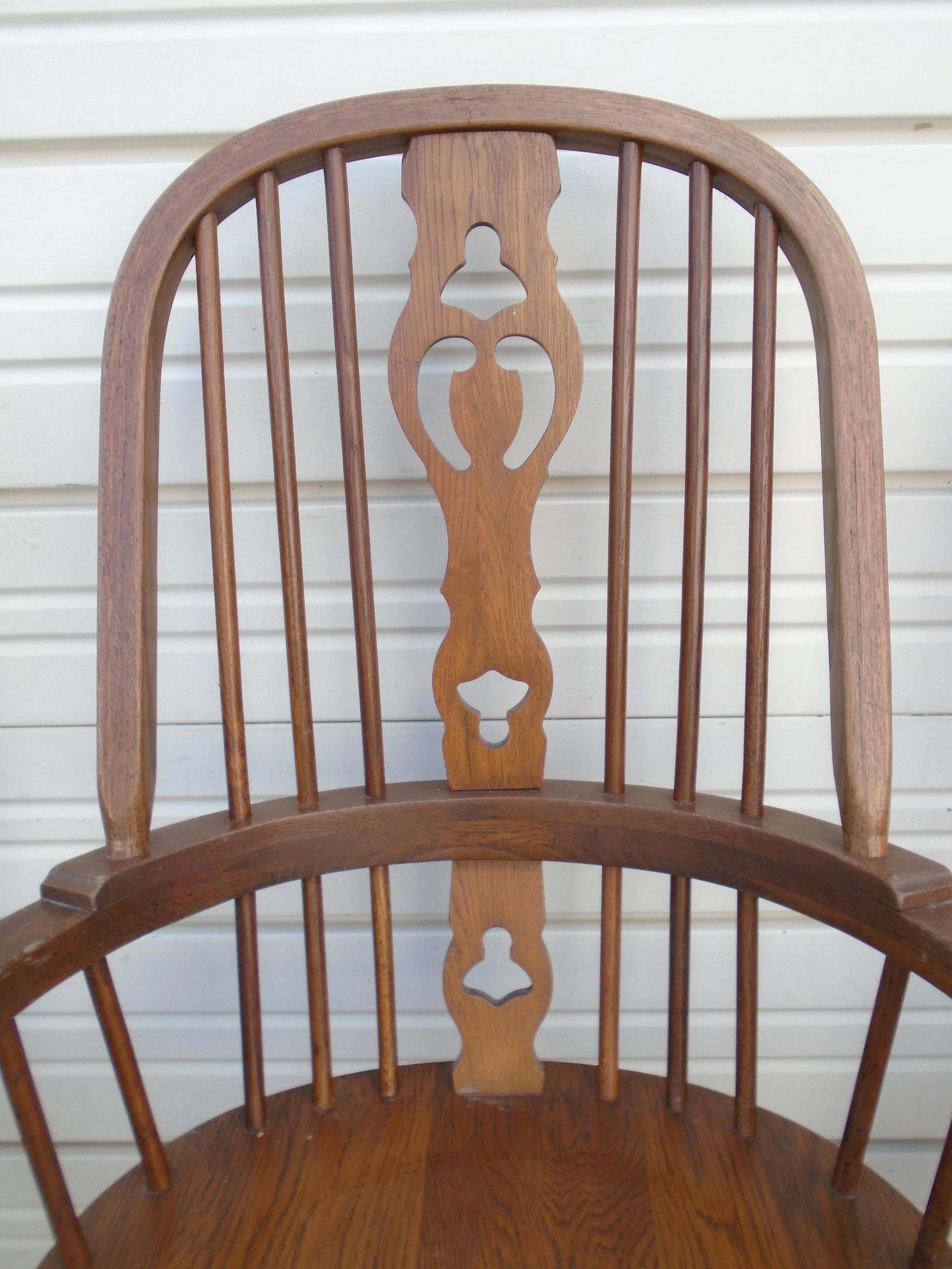 Set 6 Dining Chairs Spindle Windsor Keyhole Chippendale Country Regency ...