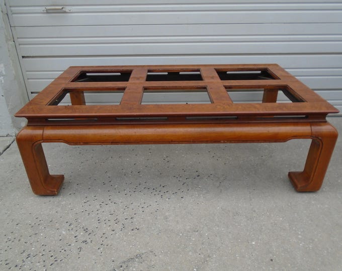 Asian Coffee Table MING Feet Chow Chinoiserie Hollywood Regency Palm ...