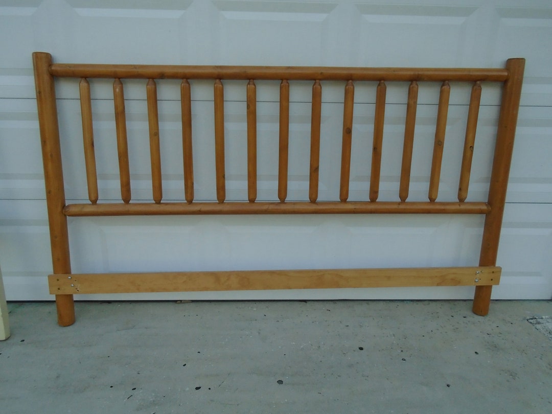 King Size Headboard Log Tree Ski Lodge Cabin Mountain Stump Branch Farm ...