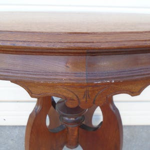 Oval Parlor Center Table Game Foyer French Country Eastlake Louis XVI ...
