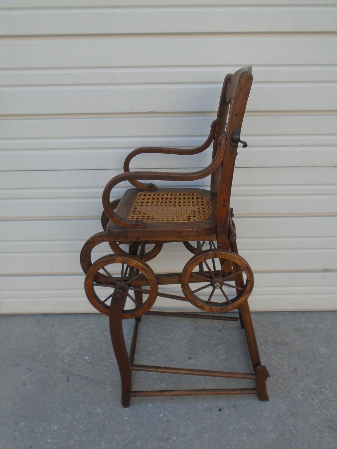 Old High Chair Convertible Stroller Combo Highchair Victorian Baby ...