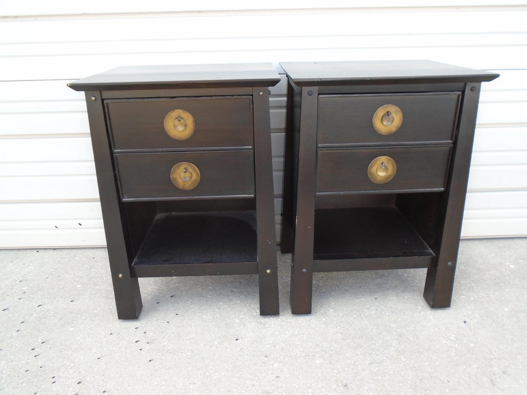 Pair Pier 1 Nightstands 2 Shanghai Espresso Pyramid Tropical Cottage ...