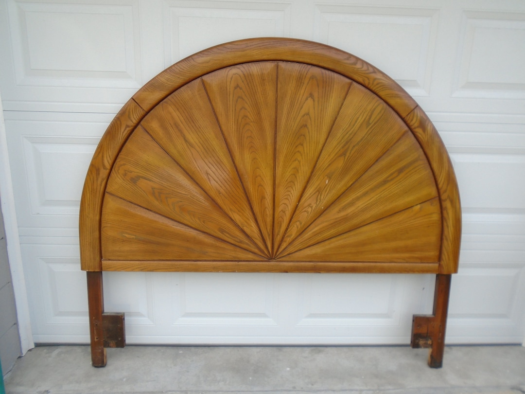 Rare Sunburst Queen Size Headboard Postmodern Arched Sunrise - Etsy