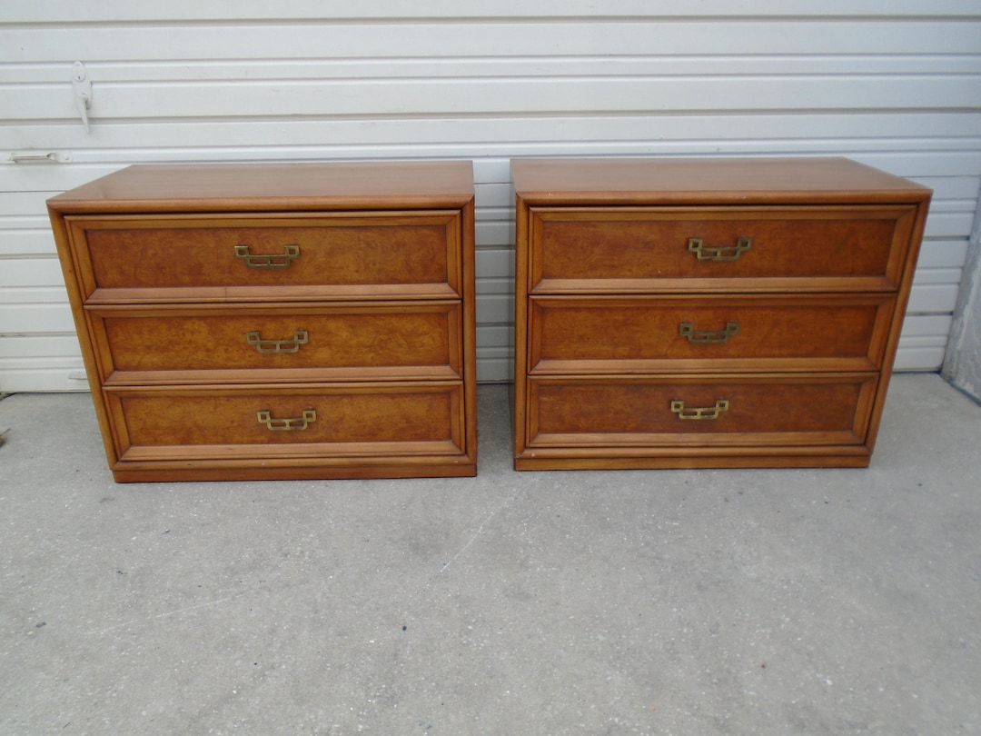 Pair Mandarin Henry Link Bachelors Chest of 3 Drawers Chinoiserie ...