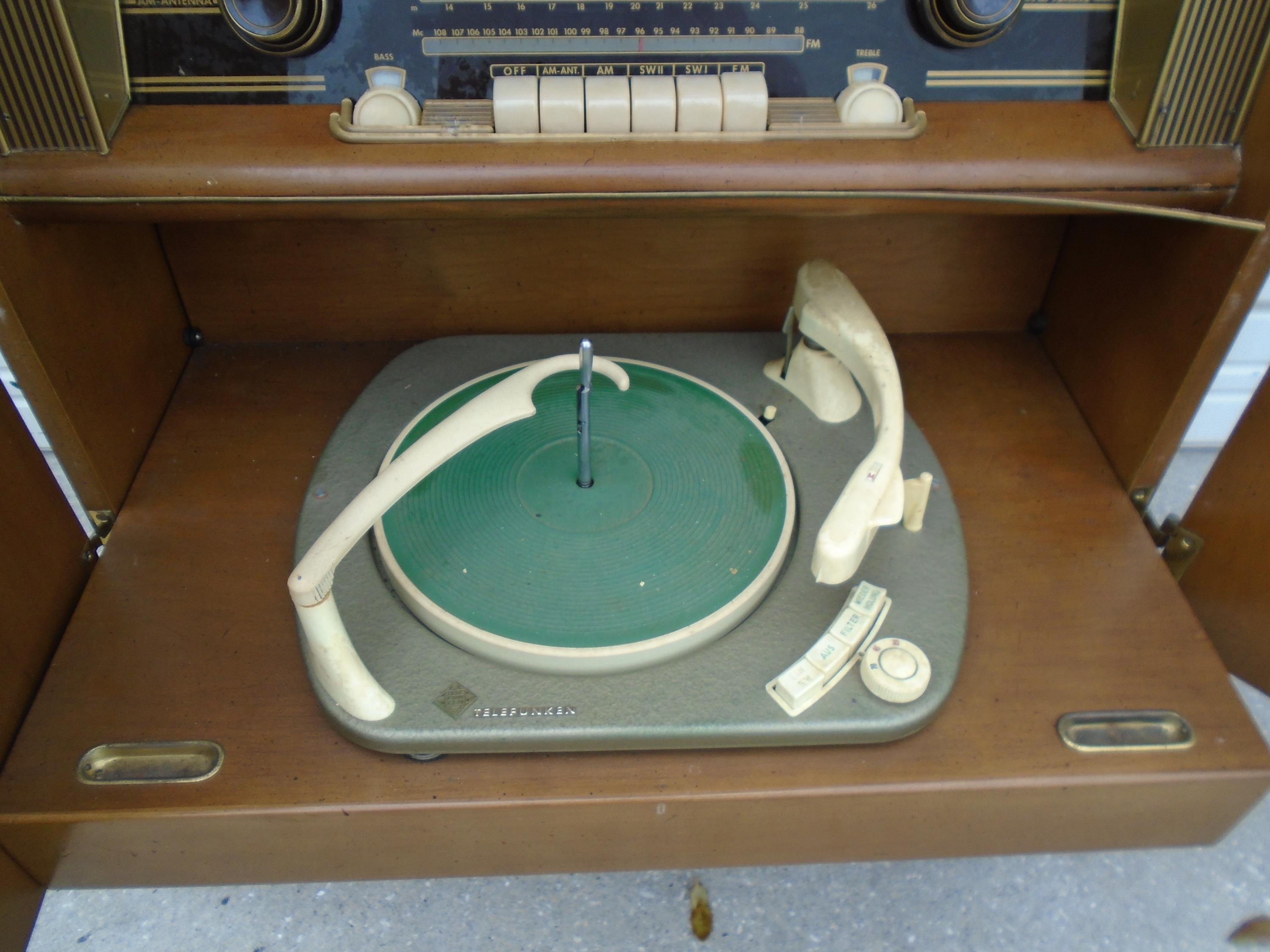 Vintage TELEFUNKEN Grand German Stereo Record Player Stereophonic ...
