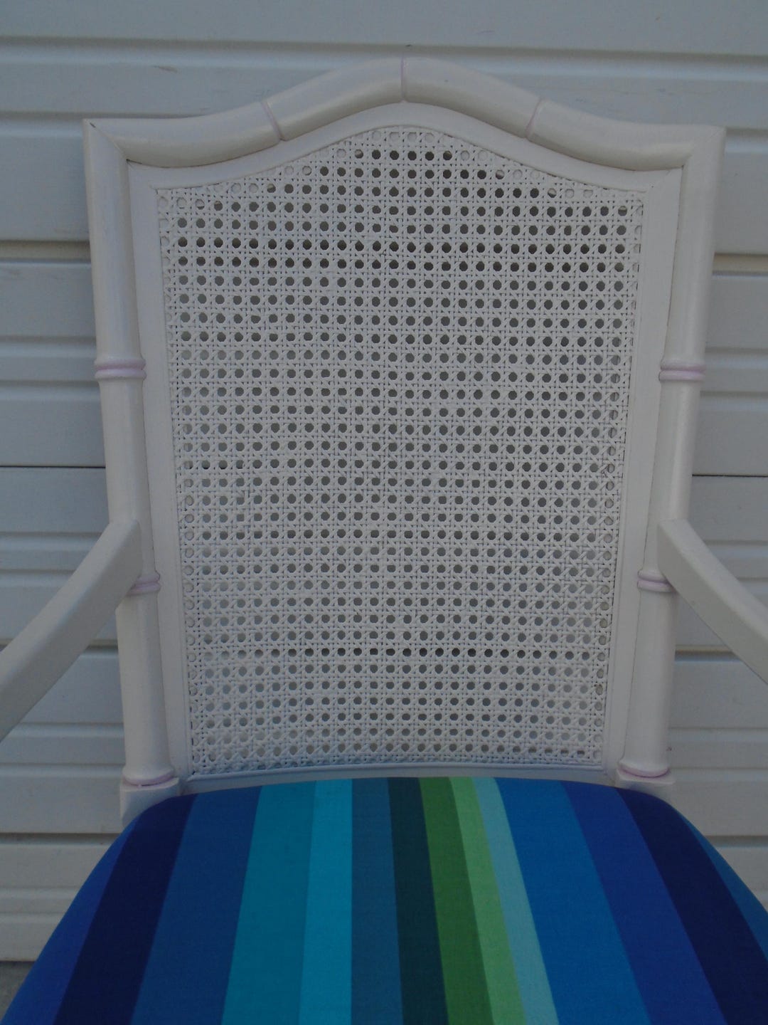 1 Captain Dining Chair Faux Bamboo Thomasville Allegro Cane Wicker ...