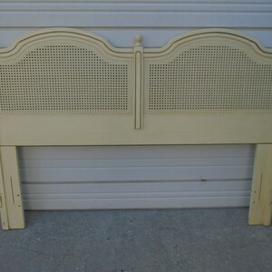 Queen Size Headboard French Henry Link Cane Wicker Country Provincial ...