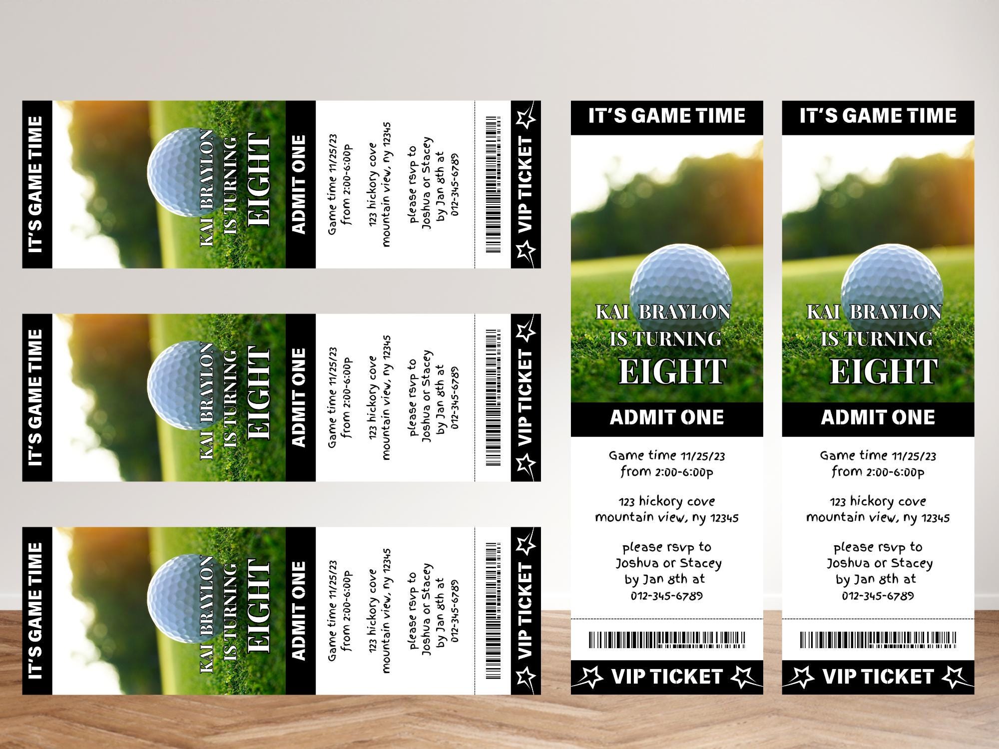 Printable Golf Tour Ticket Template, Surprise Golf Ticket, Golf Tour ...