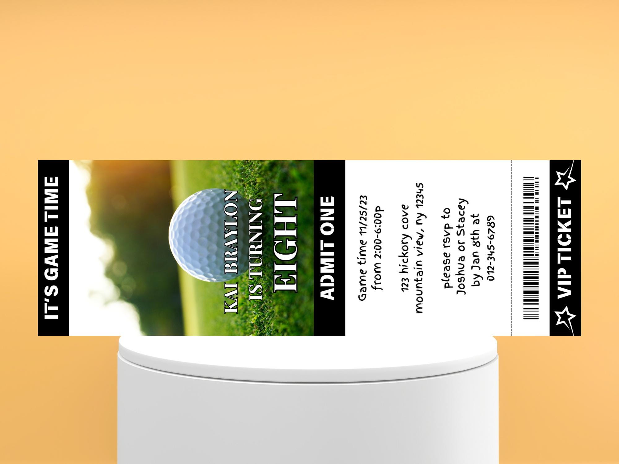 Printable Golf Tour Ticket Template, Surprise Golf Ticket, Golf Tour ...