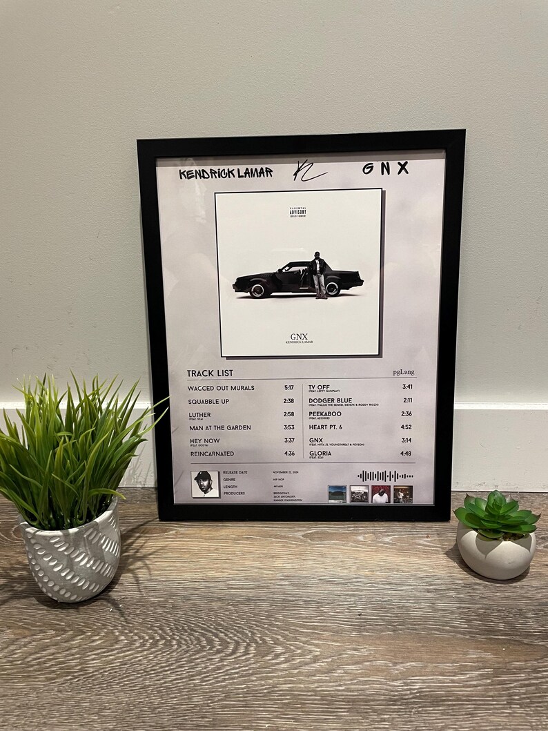 Custom Kendrick Lamar Album Poster (GNX) - Etsy