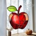 Apple Stained Glass Pattern, Red Apple Suncatcher, Fruit Stained Glass ...