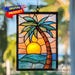 Beach Sunset Stained Glass Pattern, Sunset Suncatcher, Sunset on Beach ...