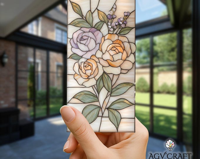 Floral Panel Stained Glass Pattern - Etsy Canada