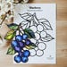 Blueberry Stained Glass Pattern, Blueberry Suncatcher, Fruits Stained ...