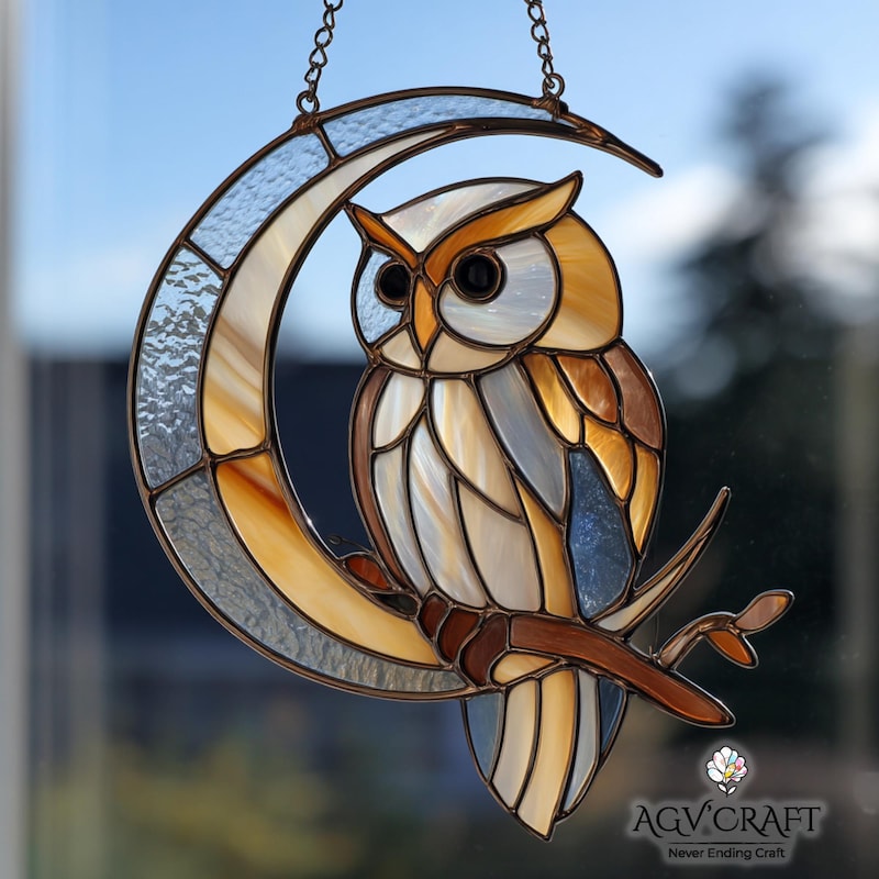 Owl Stained Glass Patterns - Etsy
