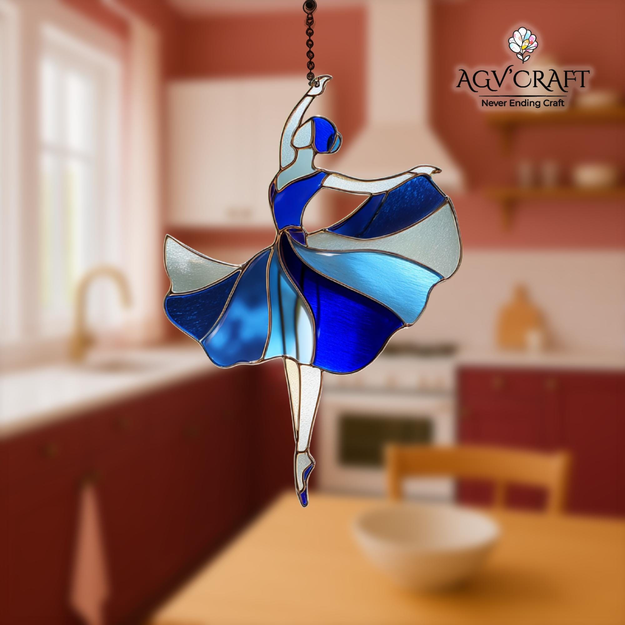 Dancing Stained Glass Pattern, Ballerina Suncatcher, Ballerina Stained ...